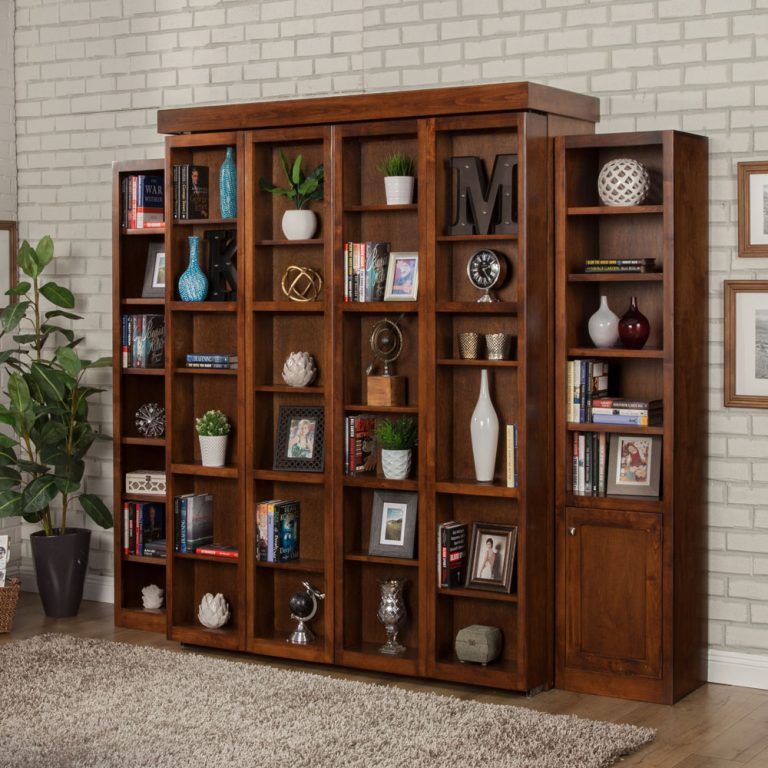 Library Wallbed | Bookcase style Murphy Bed | Wall Bed